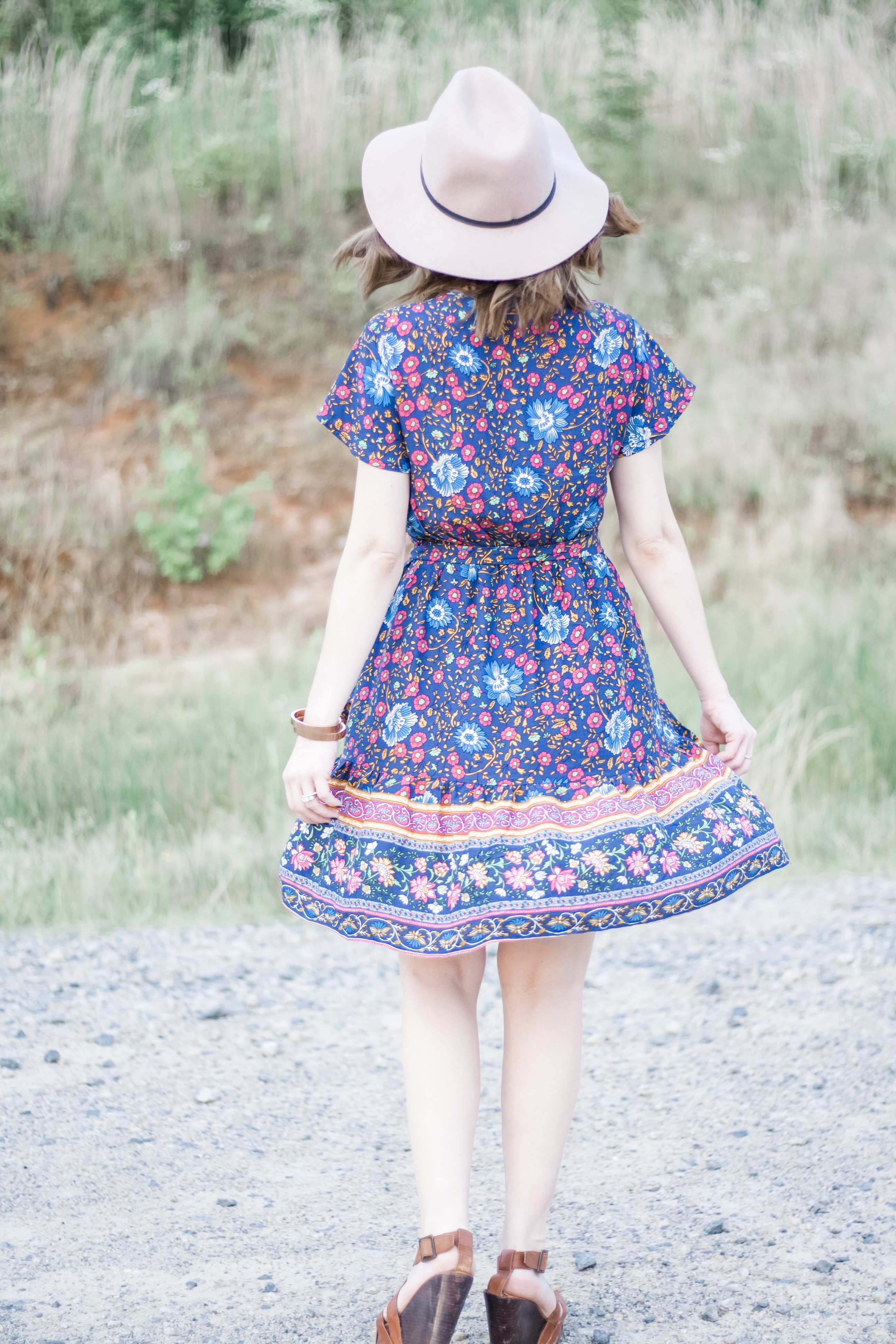 Blue Printed Sundress – Chic Little Honey