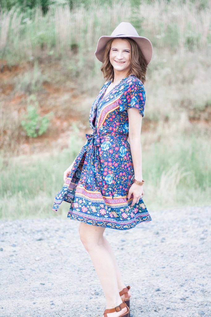 Blue Printed Sundress – Chic Little Honey